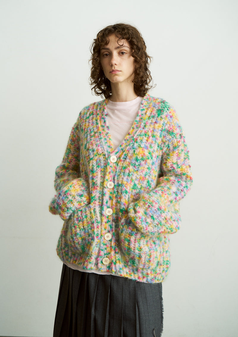 SUPERKID MOHAIR & COTTON NEP YARN RIBBED-KNIT C/D